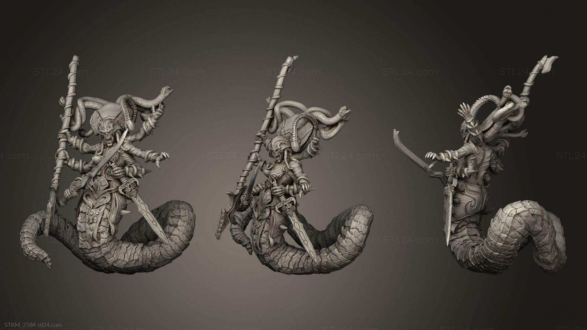 Figurines heroes, monsters and demons - Gorgon 2, STKM_2584. 3D stl ...